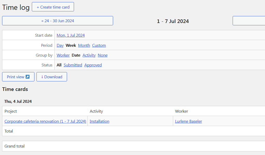 Timesheet plugin for WordPress | Plain Tracker